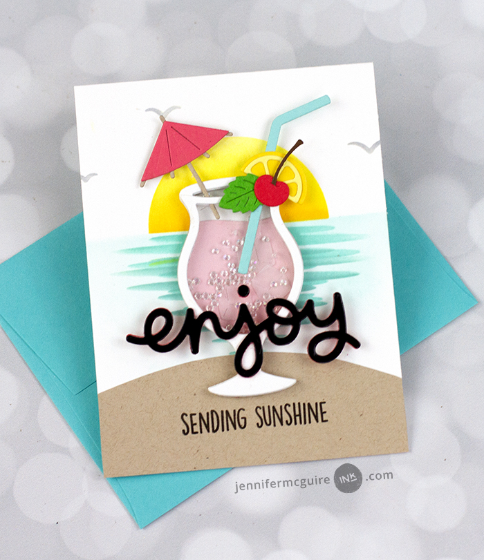Enjoy Cocktail Card - Jennifer McGuire Ink