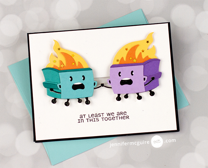 Dumpster Fire Card - Jennifer McGuire Ink